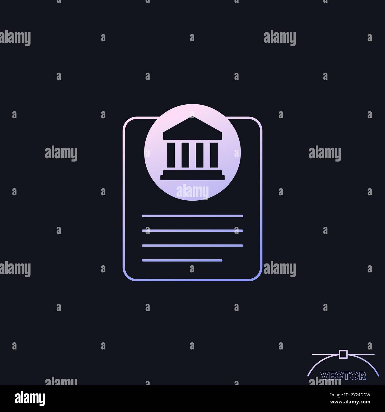 Bank document icon with a gradient Stock Vector Image & Art - Alamy