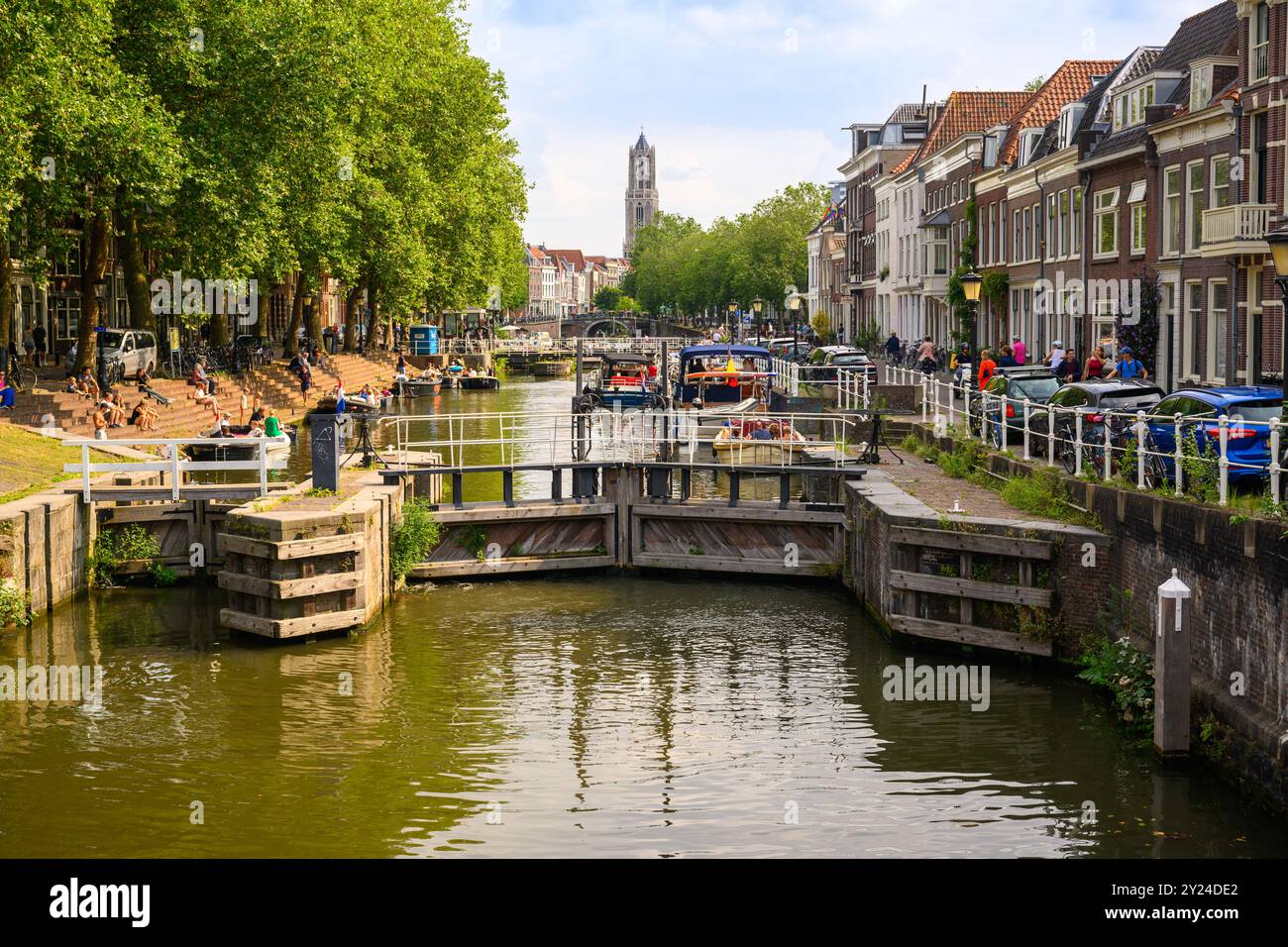 River locks on the River Vecht, Utrecht, The Netherlands Stock Photo ...