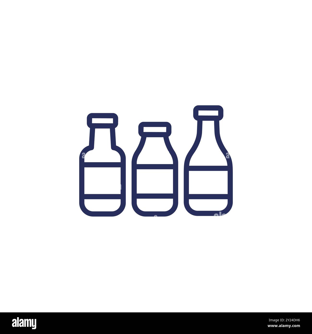 glass bottles icon, line vector Stock Vector Image & Art - Alamy