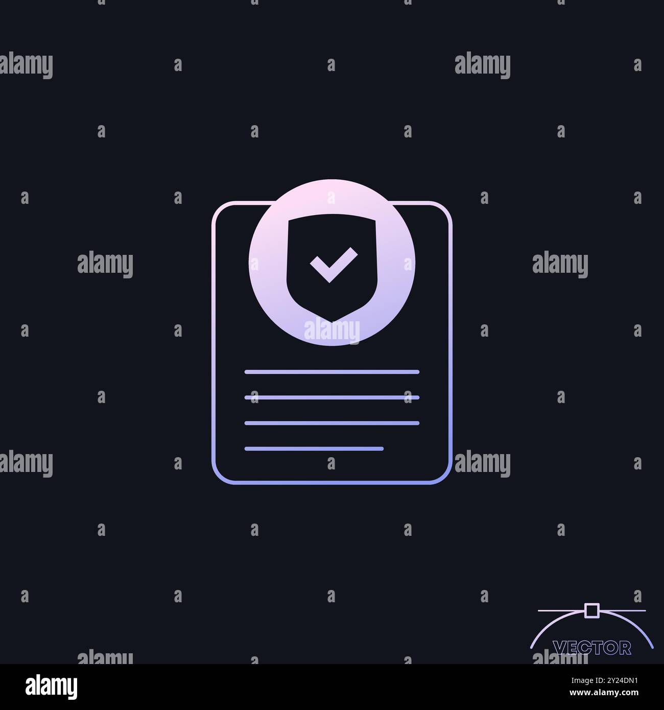 insurance policy icon with a gradient Stock Vector Image & Art - Alamy