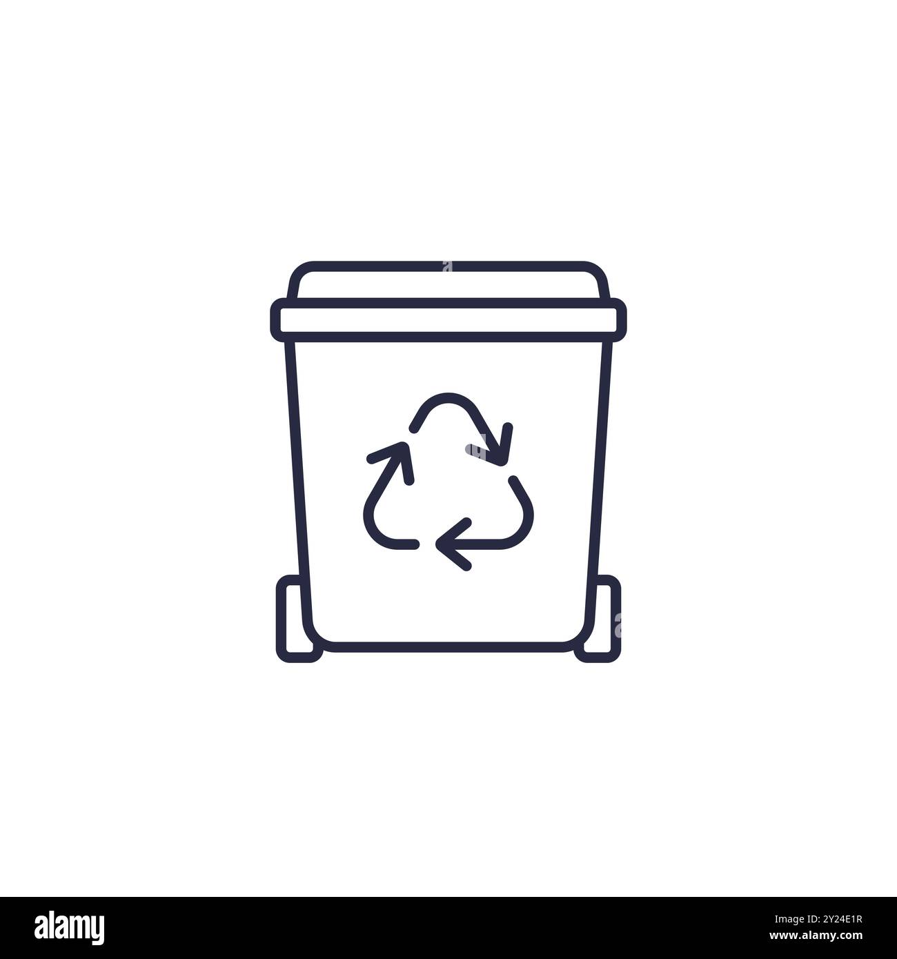 recycle bin icon on white, trash container vector Stock Vector Image ...