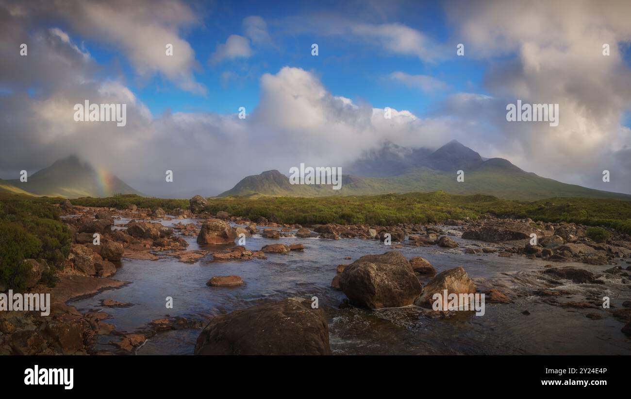 Rainbow Over Sligachan River, Highlands, scotland Stock Photo - Alamy