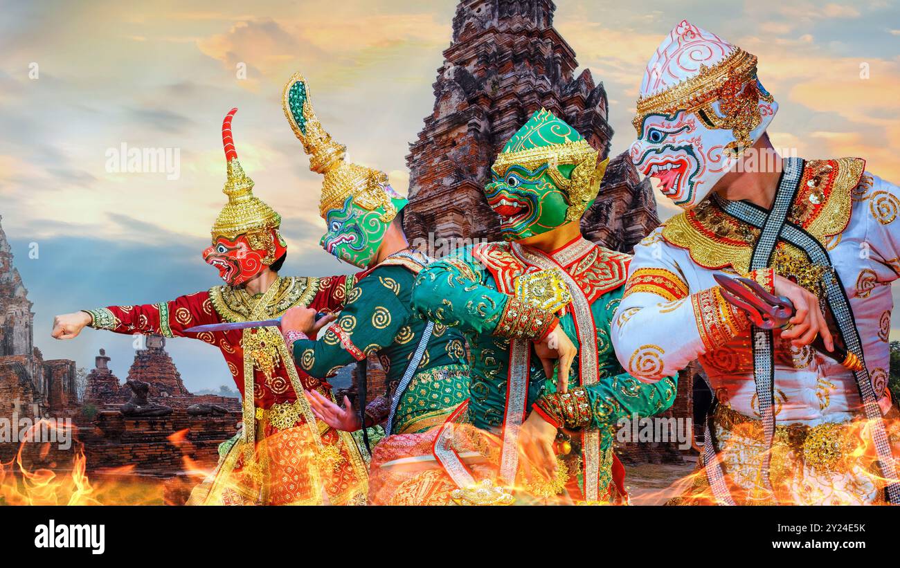 Khon Masked Dance in Thailand, a UNESCO Intangible Cultural Heritage at ...