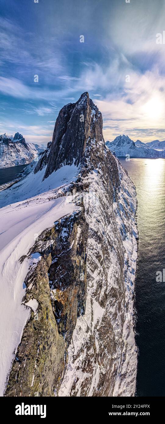 Aerial view segla mountain hi-res stock photography and images - Alamy