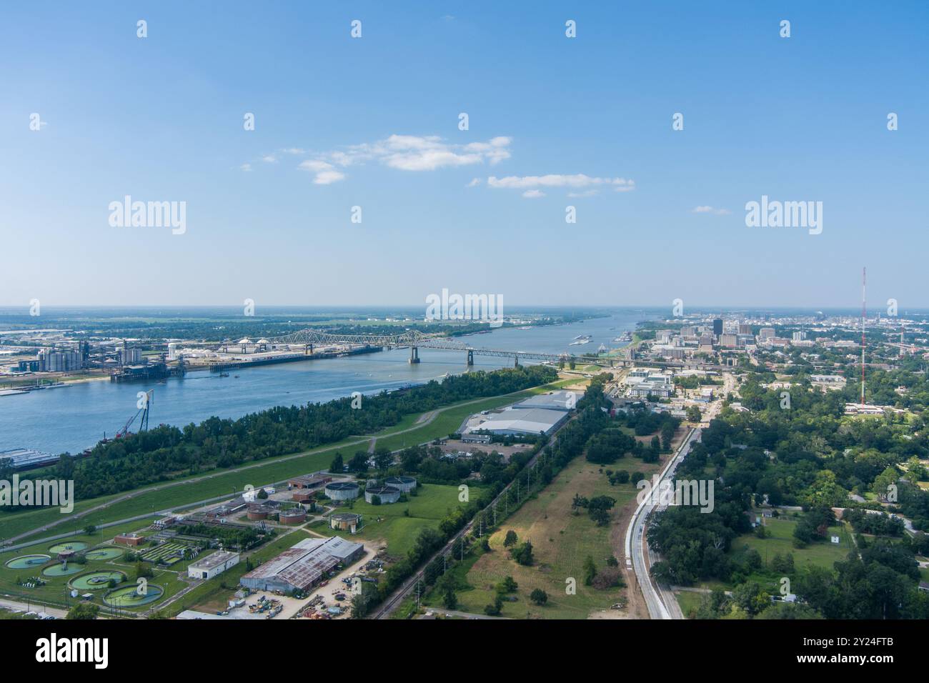 Aerial view of Baton Rouge, Louisiana Stock Photo - Alamy