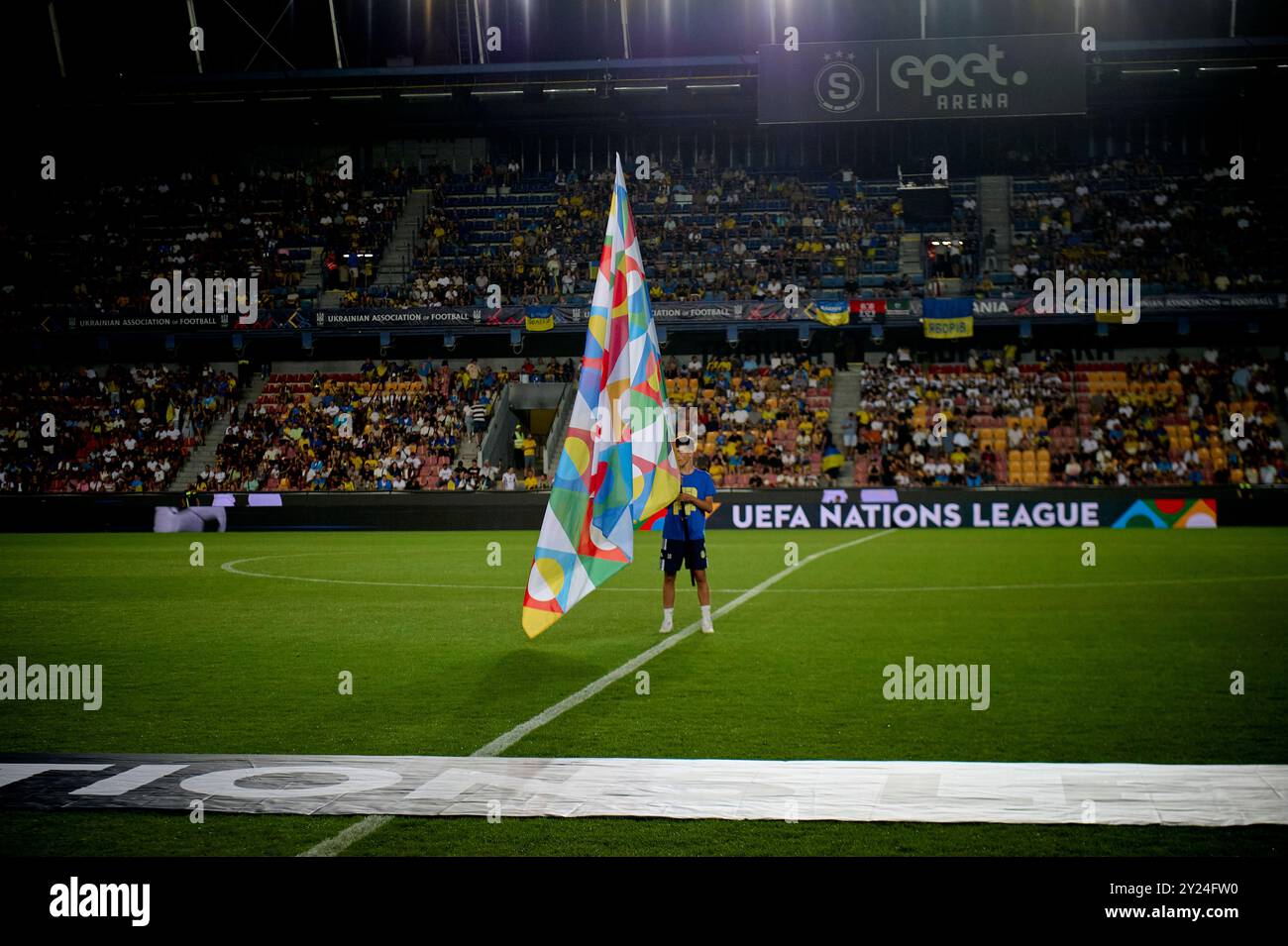 PRAGUE, CZECH REPUBLIC - 7 SEPTEMBER, 2024: The match of UEFA Nations ...