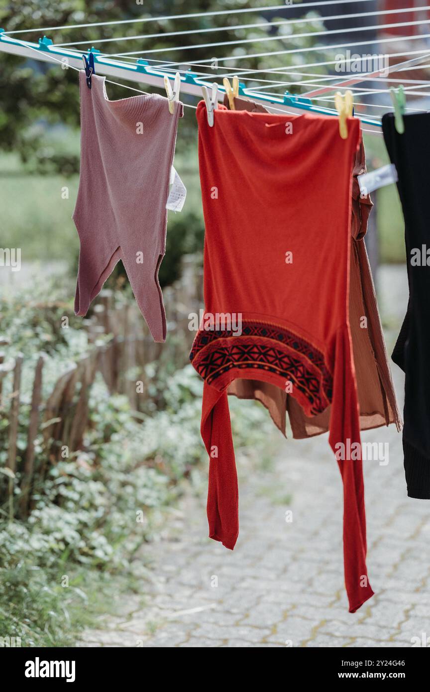 Drying clothes in the garden hi-res stock photography and images - Alamy