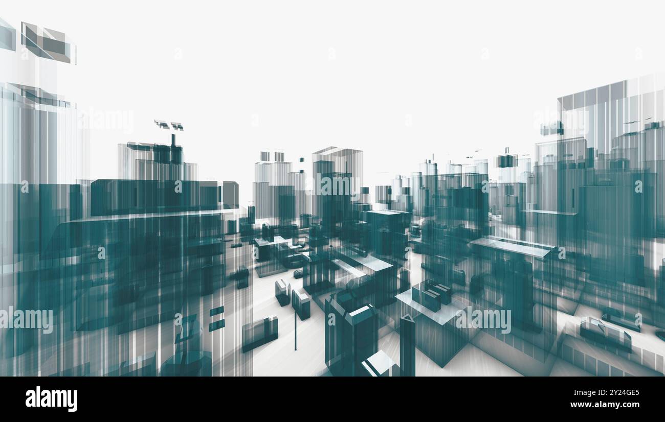 3d wireframe building hi-res stock photography and images - Alamy