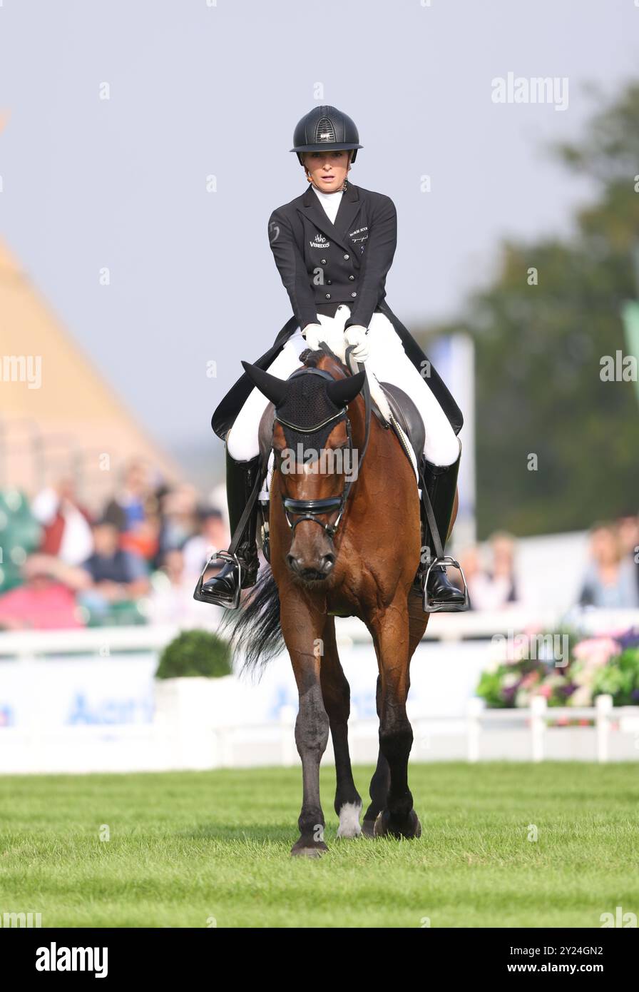 Emily King onboard Valmy Biats at The Defender Burghley Horse trials in ...