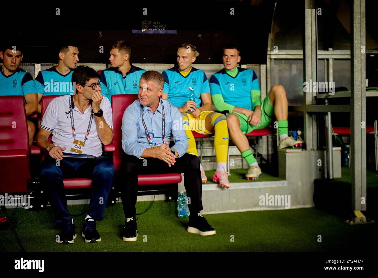PRAGUE, CZECH REPUBLIC - 7 SEPTEMBER, 2024: Serhiy Rebrov, The match of ...