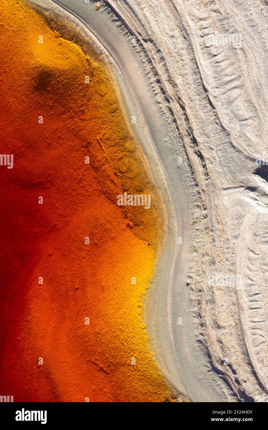 Textures and colors in the rocks of Rio Tinto Stock Photo - Alamy