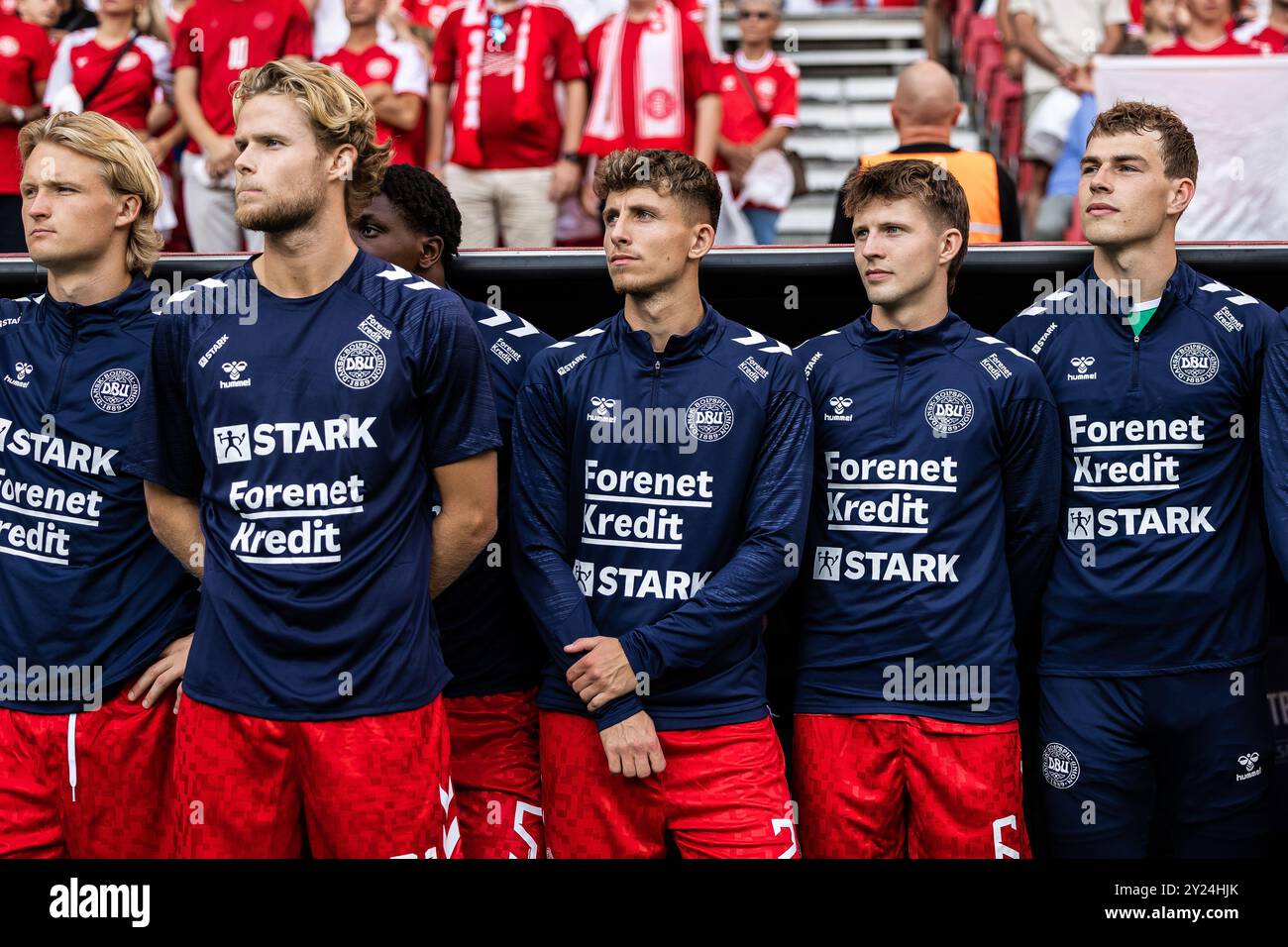 Copenhagen, Denmark. 08th Sep, 2024. (L-R) Morten Hjulmand, Jesper ...