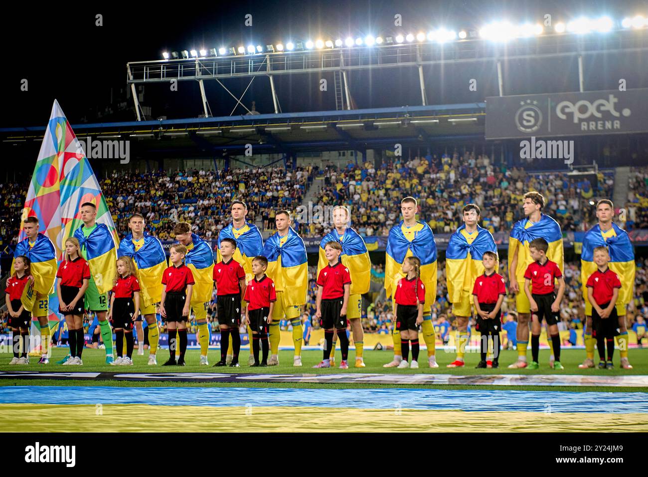 PRAGUE, CZECH REPUBLIC - 7 SEPTEMBER, 2024: The match of UEFA Nations ...