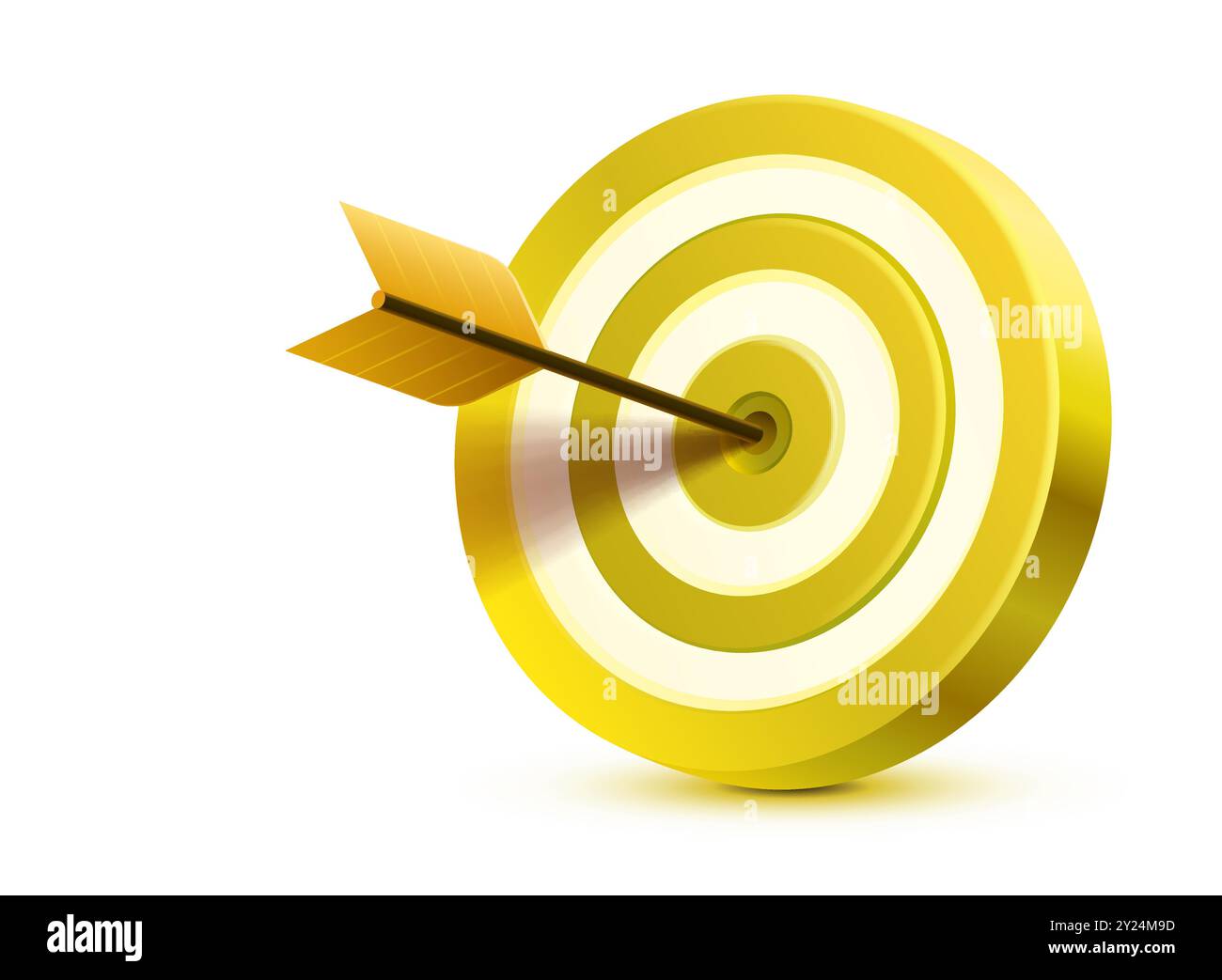 Target and arrow, 3d object on white background. Vector Stock Vector ...