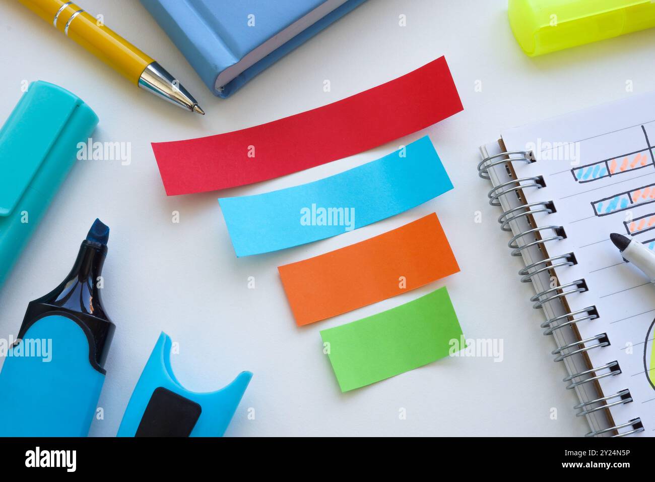 Strips of paper symbolizing sales funnel as a representation of sales ...