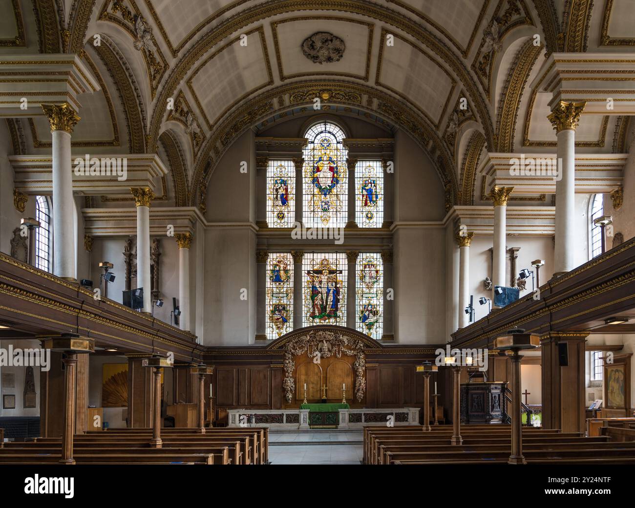 Interior of St James Church aka St James-in-the-Fields designed and ...