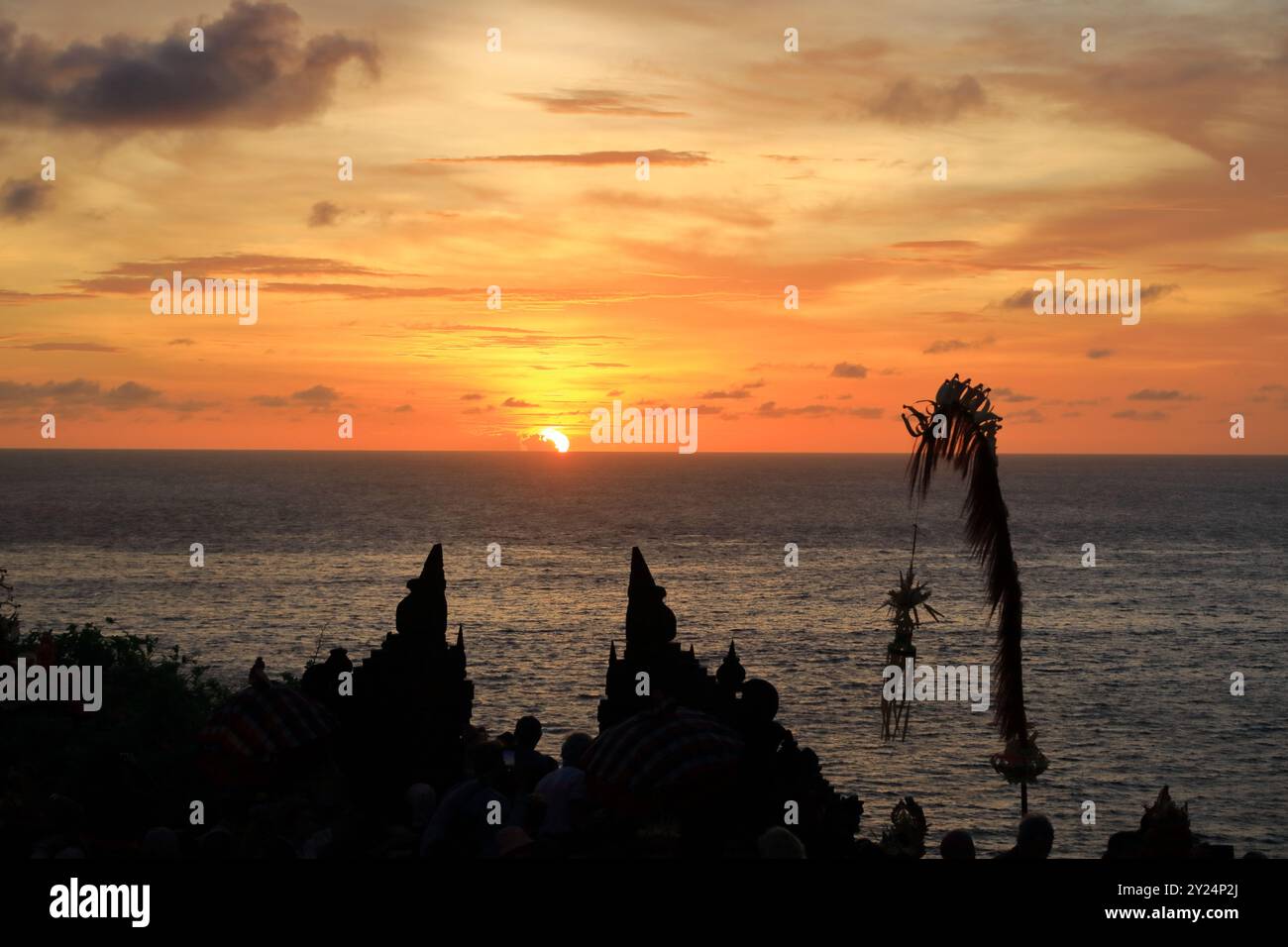 sunset at the Temple Uluwatu, Bali in Indonesia Stock Photo - Alamy