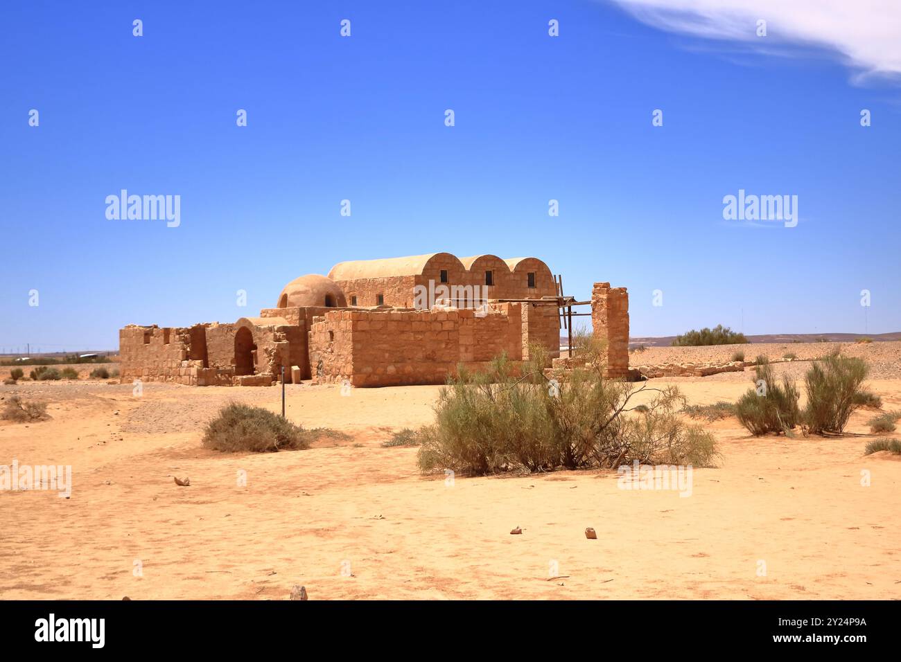 the Exterior of the Amra desert castle (Qasr Amra) near Amman, Jordan ...