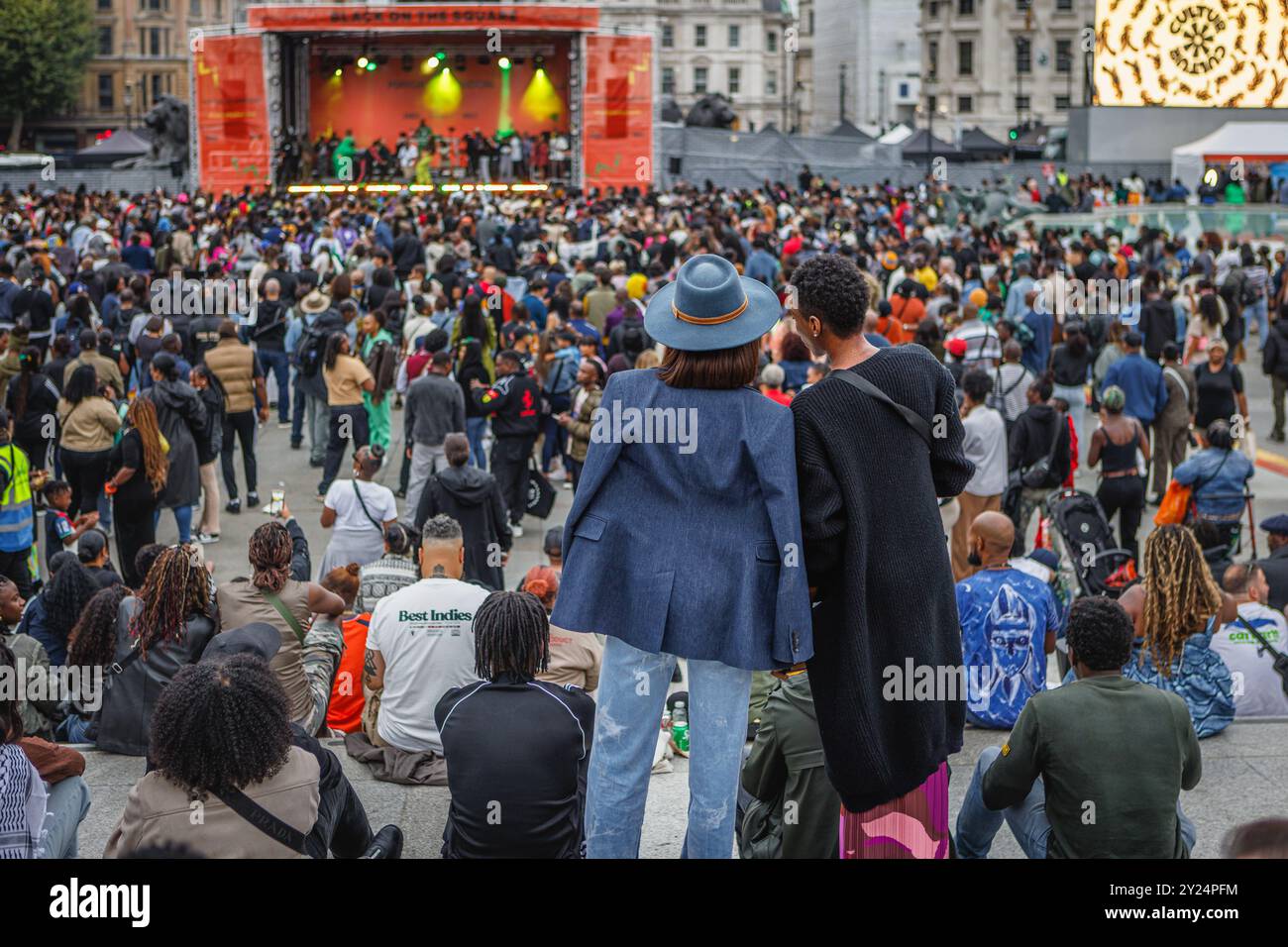 Taking in the atmosphere at the "Black On The Square" event in London's ...