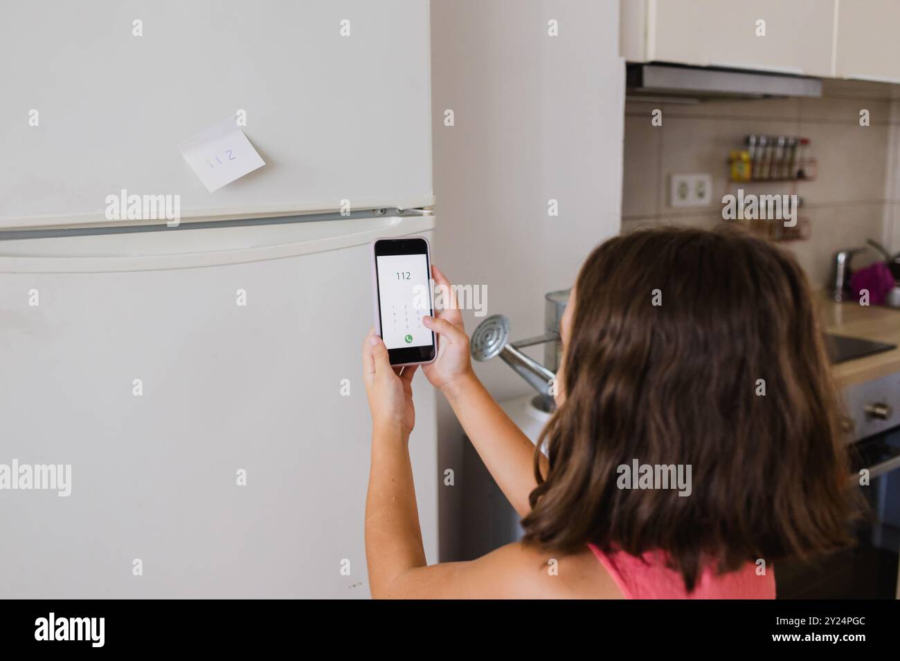 Child girl calling in hi-res stock photography and images - Alamy