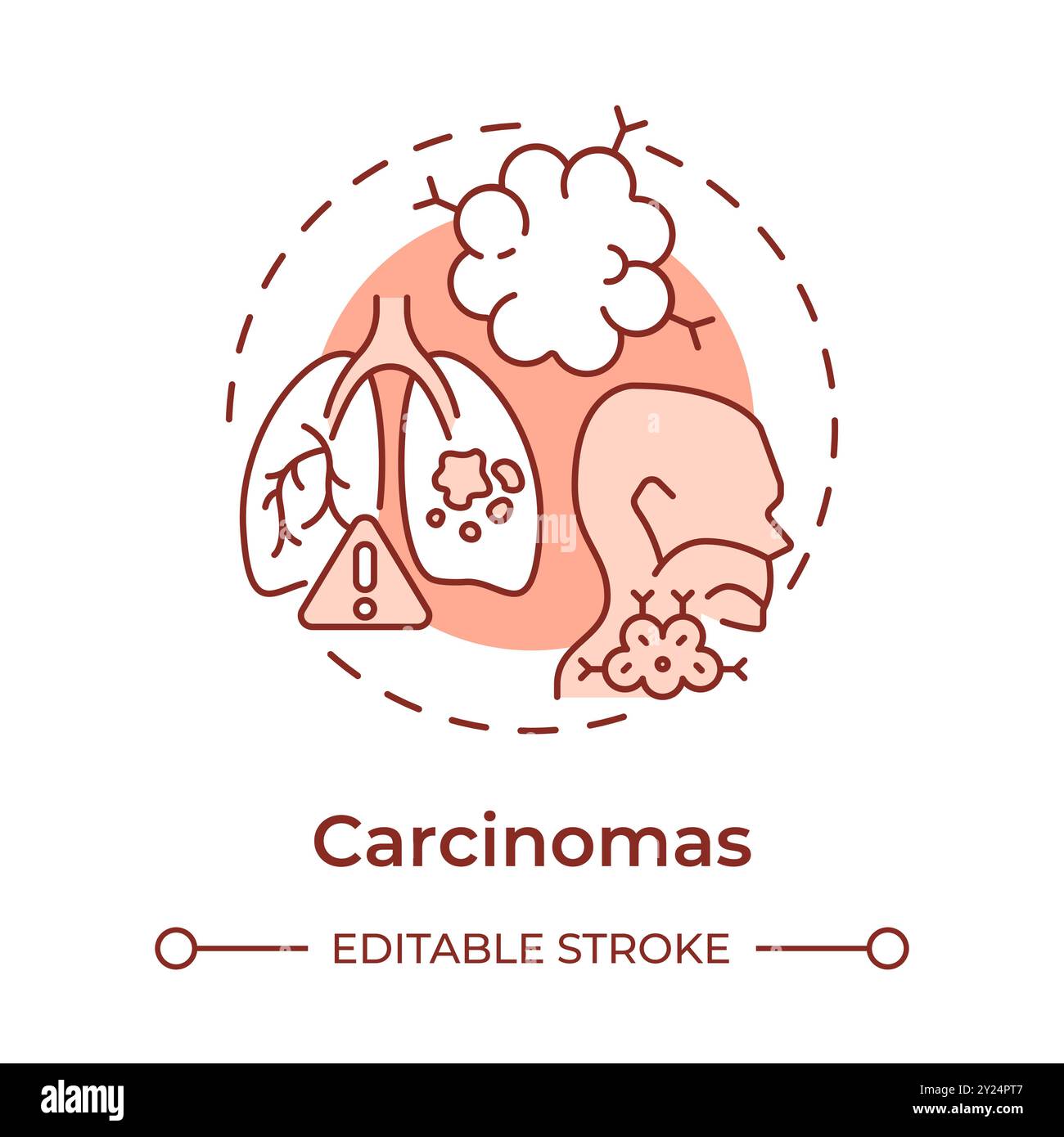 Carcinoma soft red concept icon Stock Vector Image & Art - Alamy