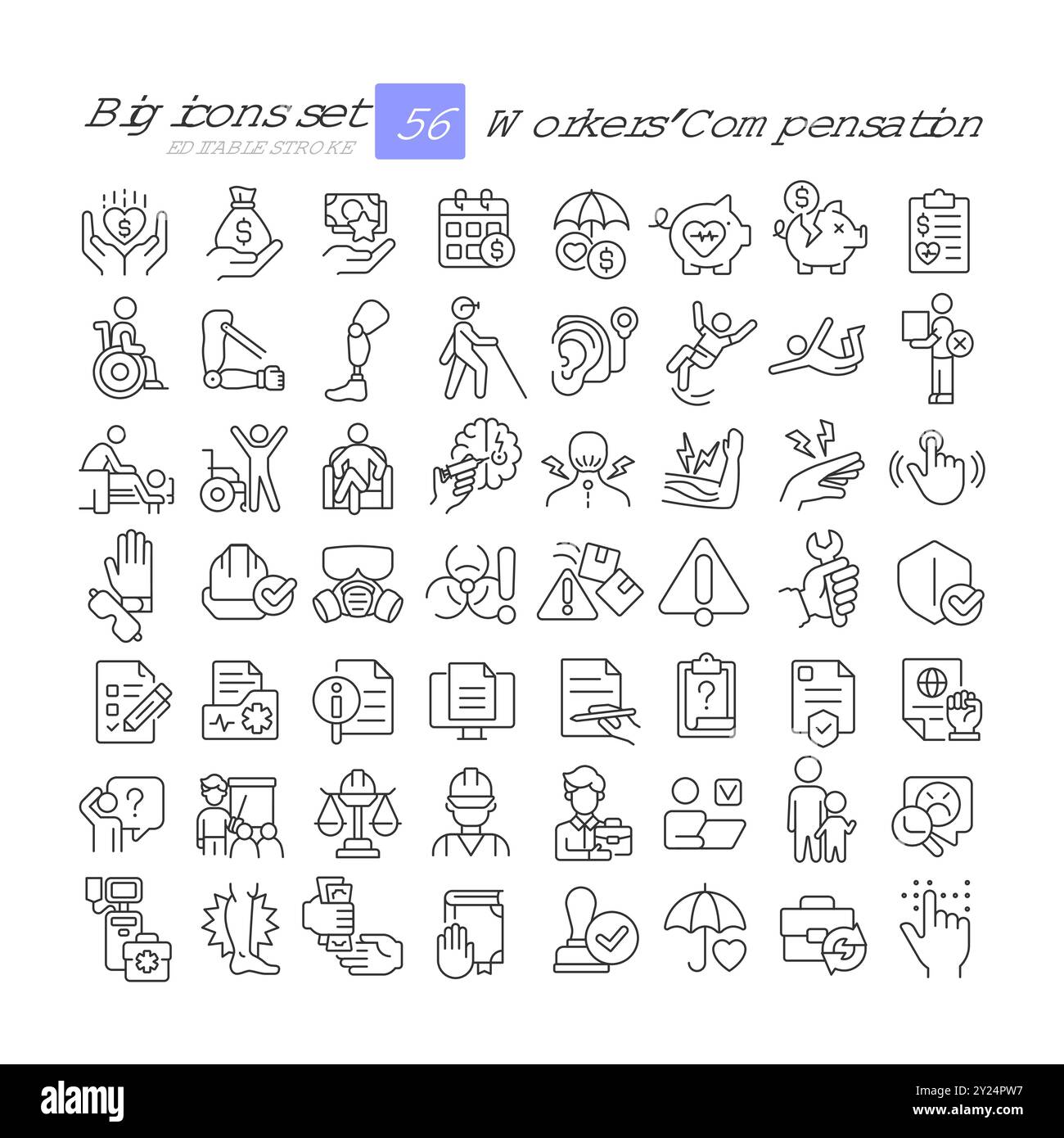 Workers line icons collection Stock Vector Images - Alamy
