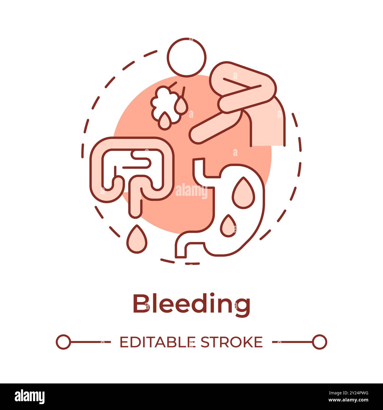 Bleeding soft red concept icon Stock Vector Image & Art - Alamy