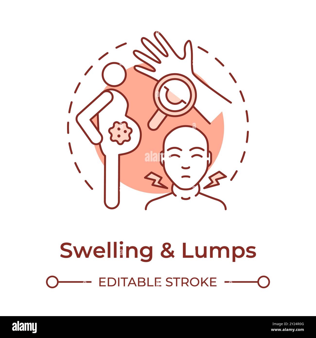 Swelling and lumps soft red concept icon Stock Vector Image & Art - Alamy