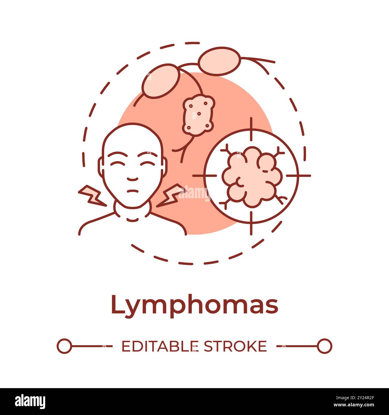 Lymphoma soft red concept icon Stock Vector Image & Art - Alamy