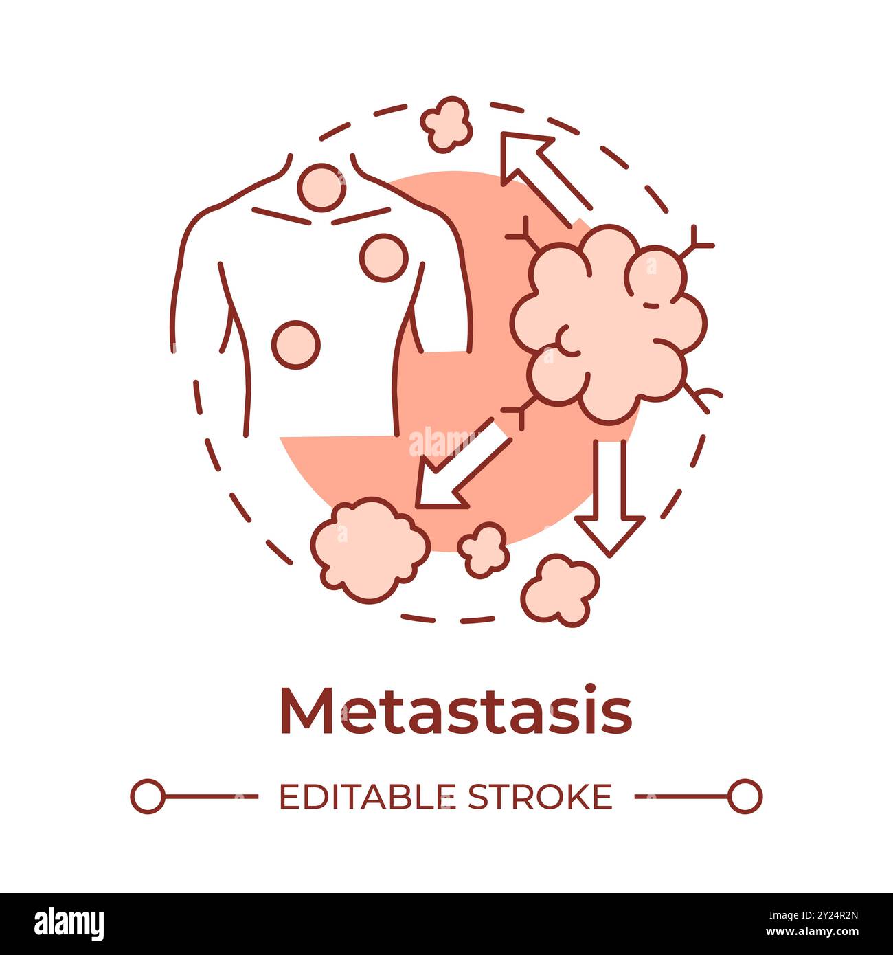 Metastasis soft red concept icon Stock Vector Image & Art - Alamy