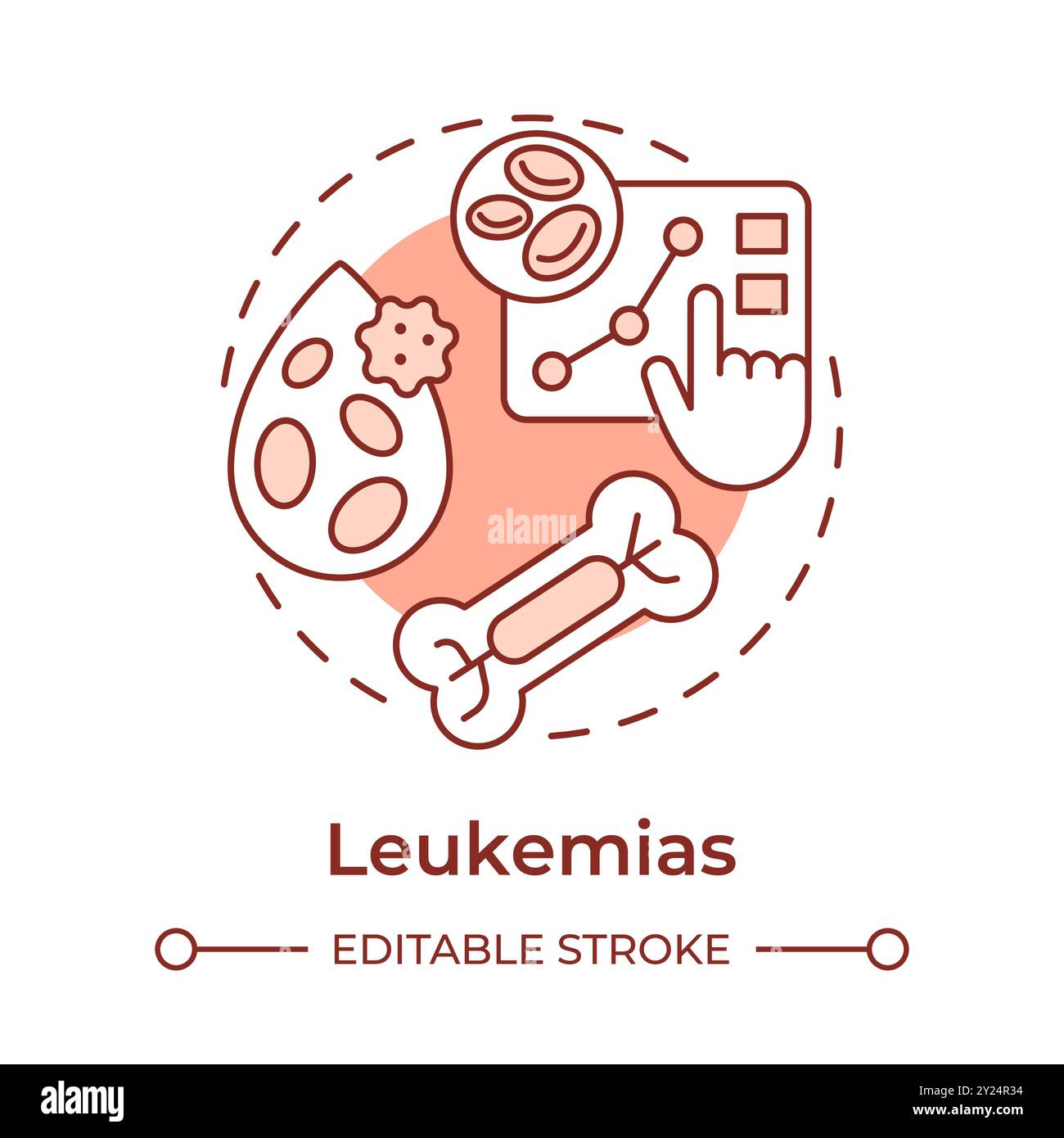 Leukemia soft red concept icon Stock Vector Image & Art - Alamy
