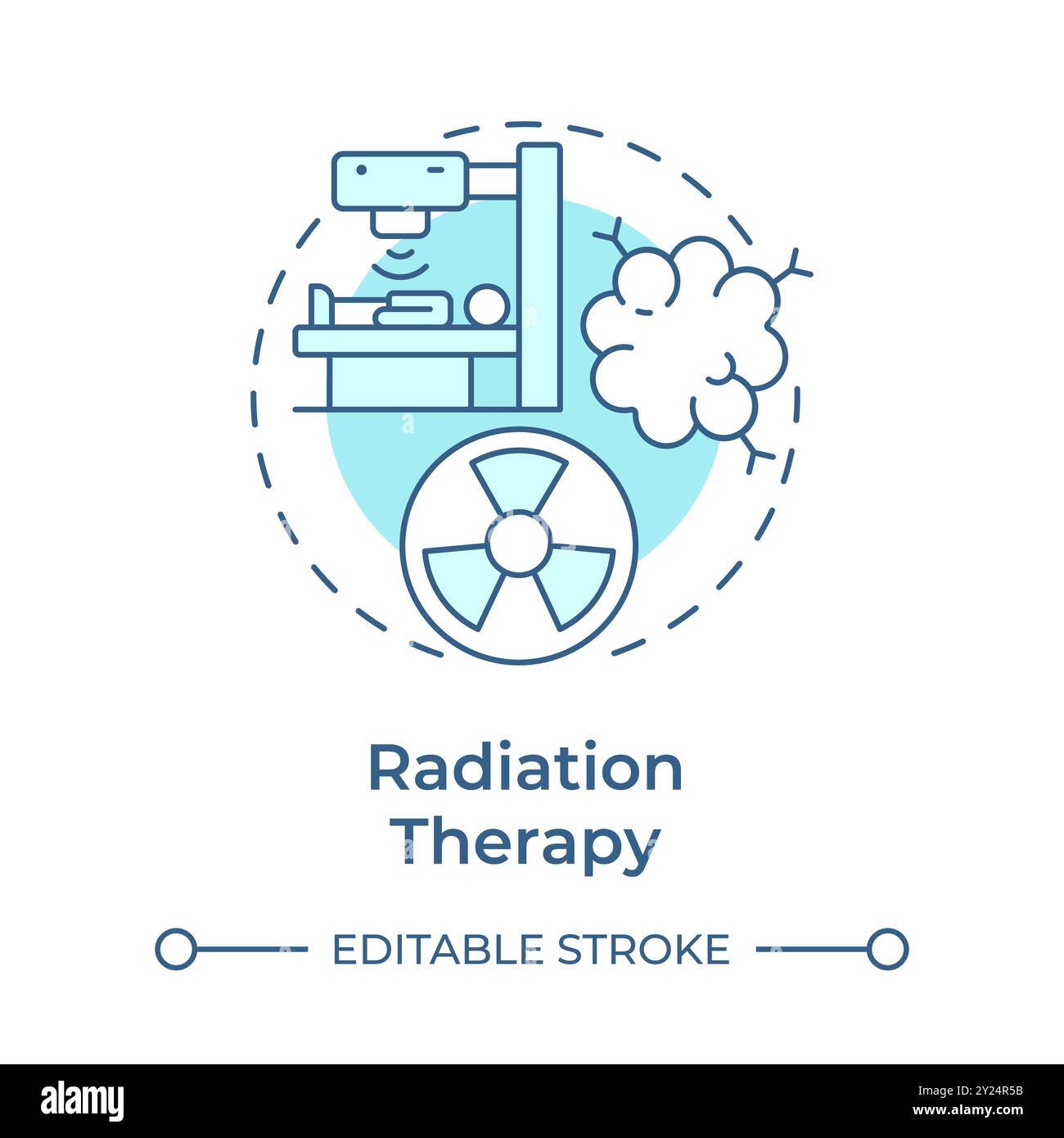 Radiation therapy soft blue concept icon Stock Vector Image & Art - Alamy