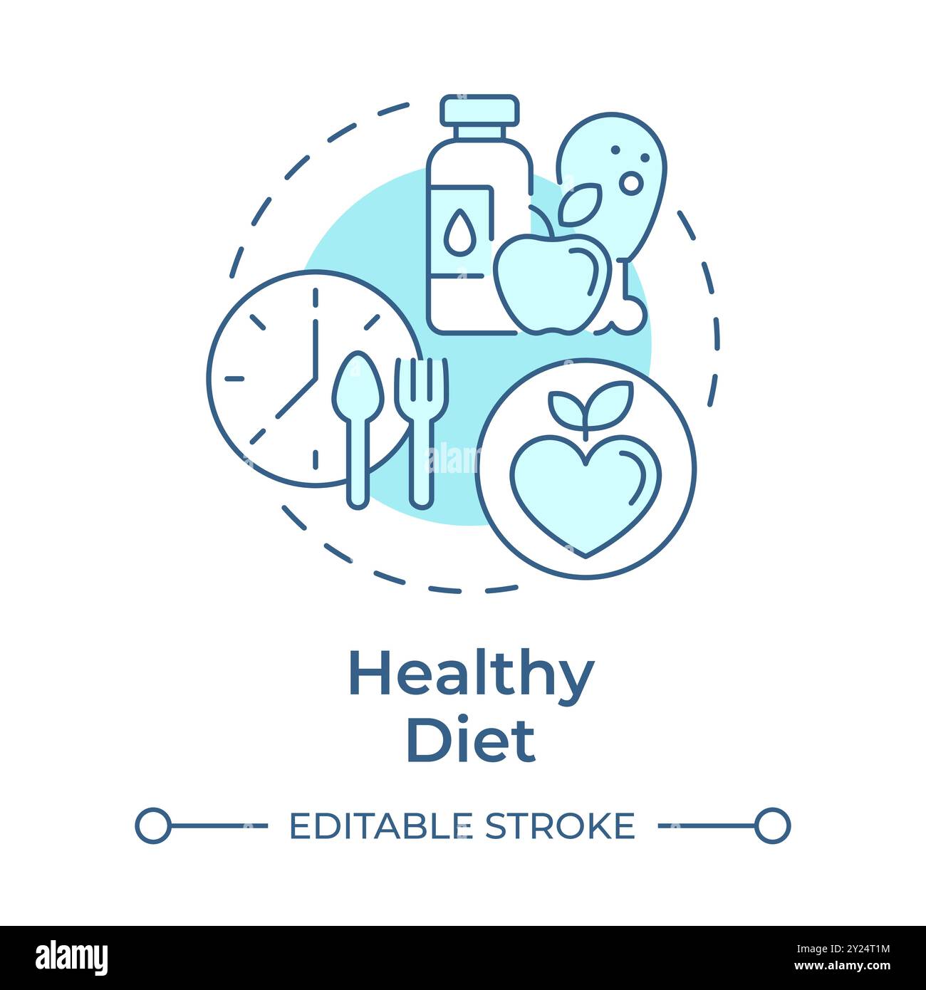 Dieting conceptual image Stock Vector Images - Alamy
