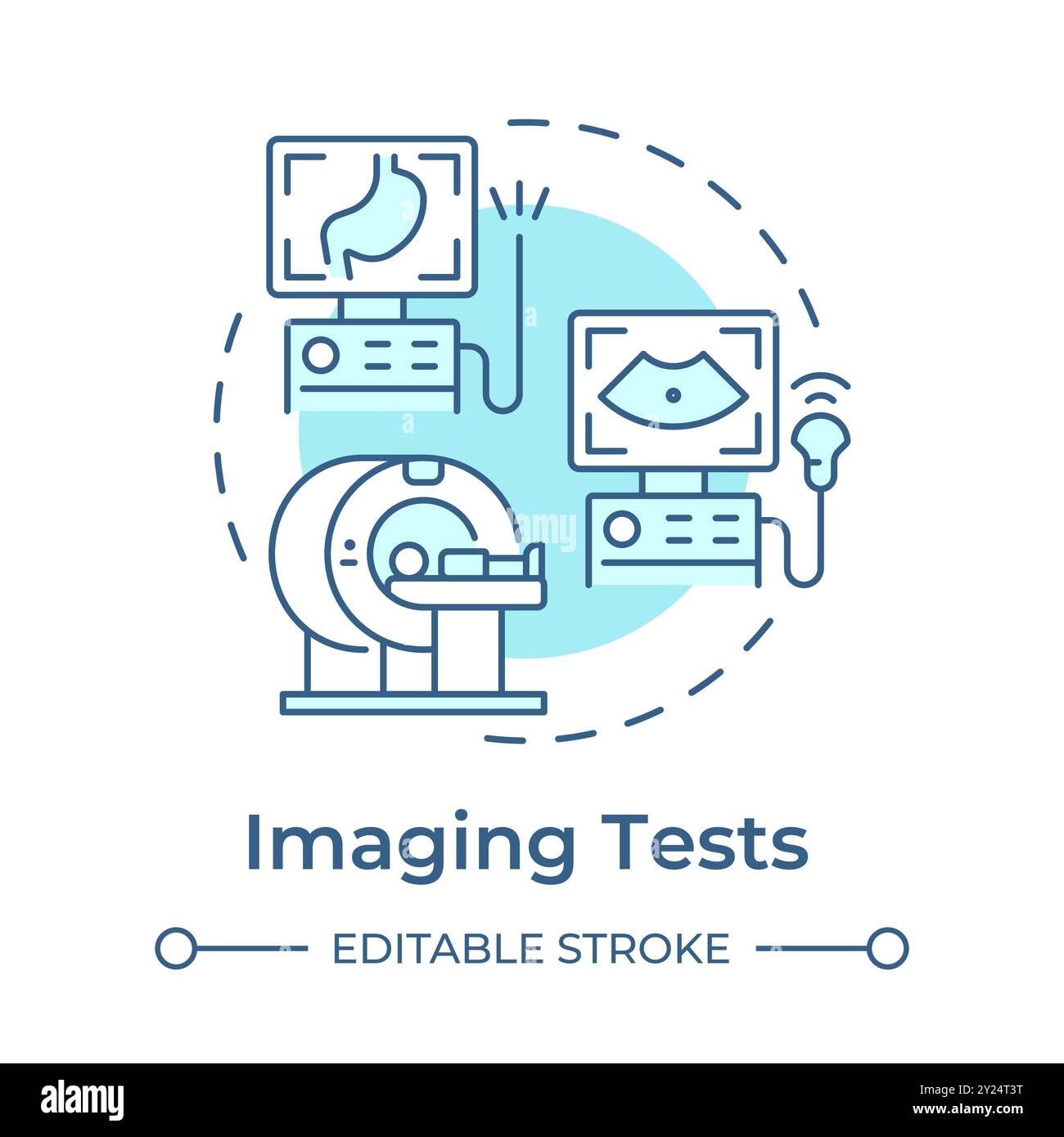 Imaging Tests Soft Blue Concept Icon Stock Vector Image And Art Alamy