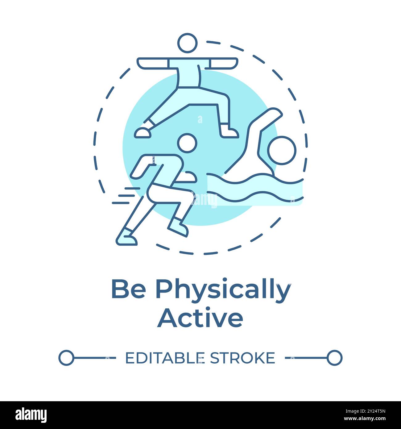 Physical activity soft blue concept icon Stock Vector Image & Art - Alamy