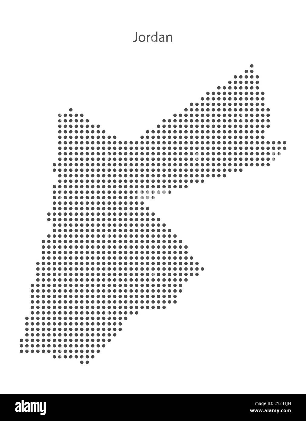 Stylized dotted map of Jordan. Abstract pattern in map shape Stock ...