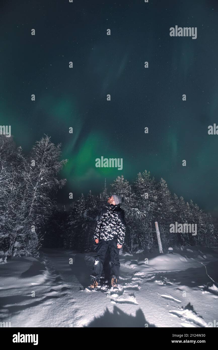 Man covered in christmas lights hi-res stock photography and images - Alamy