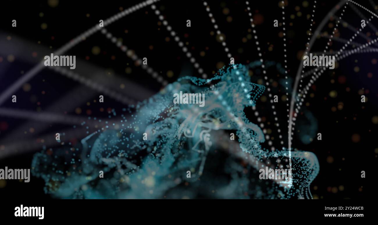 Abstract particles and flowing shapes, digital image Stock Photo - Alamy