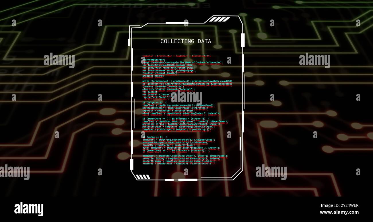 Image of digital data processing over computer circuit board Stock Photo - Alamy