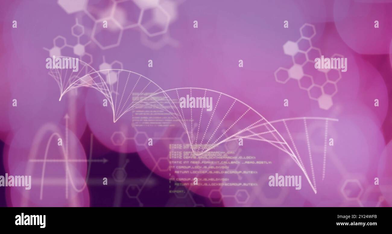 Dna strand hexagonal shapes scientific hi-res stock photography and ...