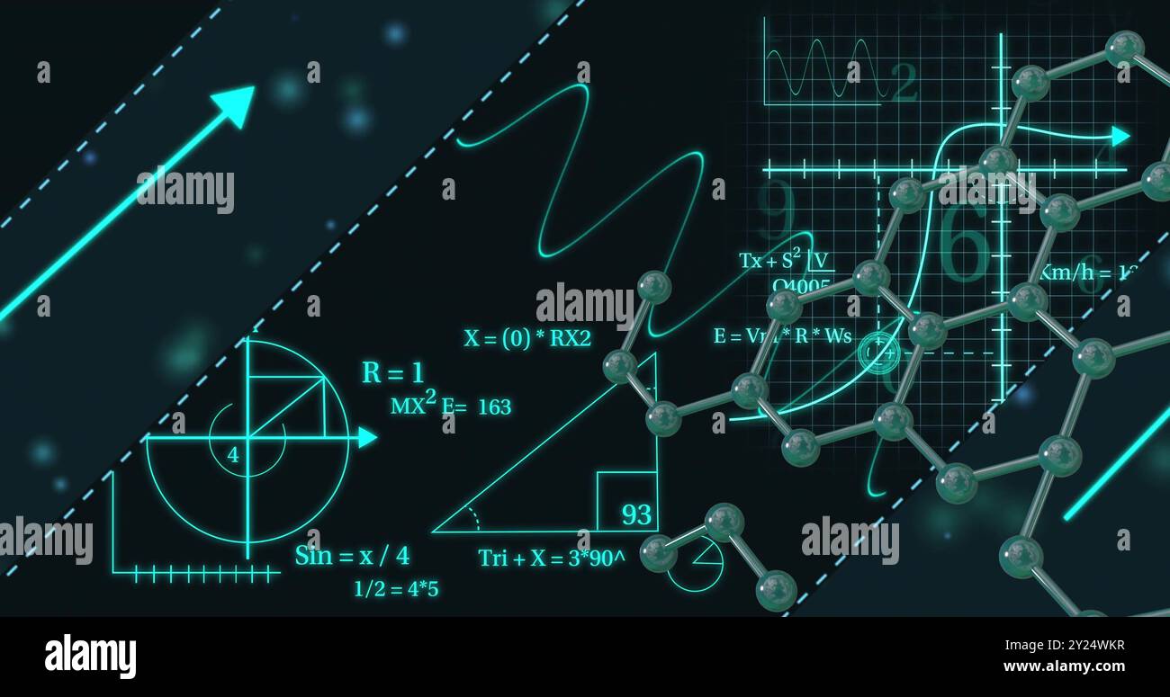 Mathematical equations and molecular structure over scientific data and ...