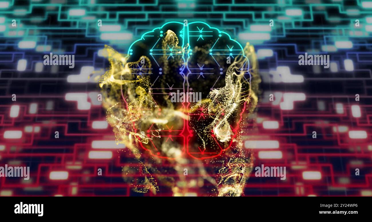 Digital neural patterns hi-res stock photography and images - Alamy