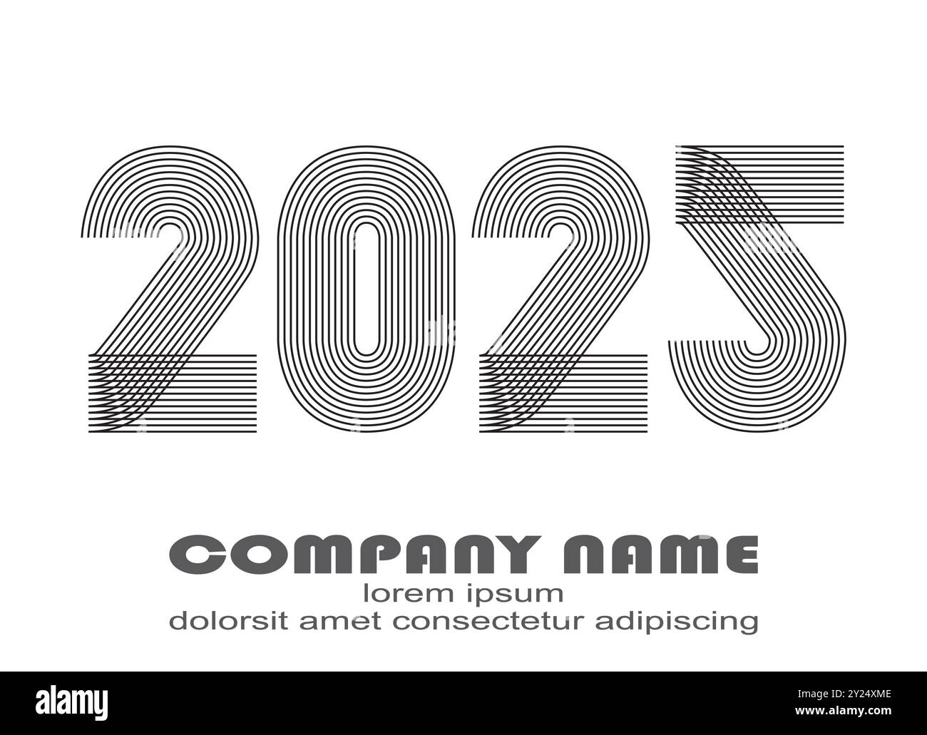 Modern 2025 Annual report isolated on white background vector ...