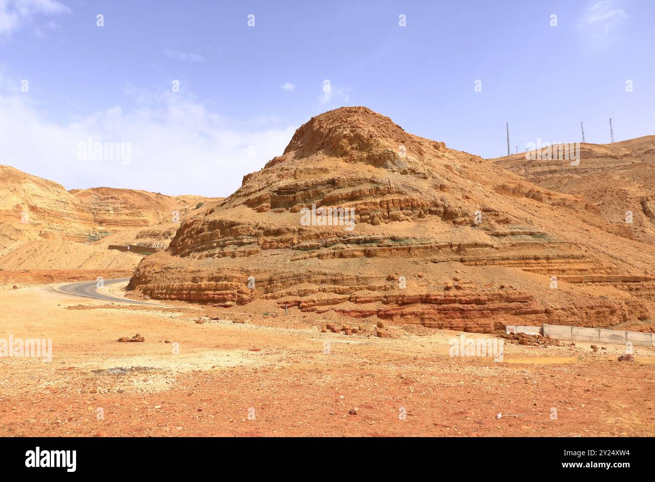 the mountain area landscape around the Ma'in hot springs in Jordan ...