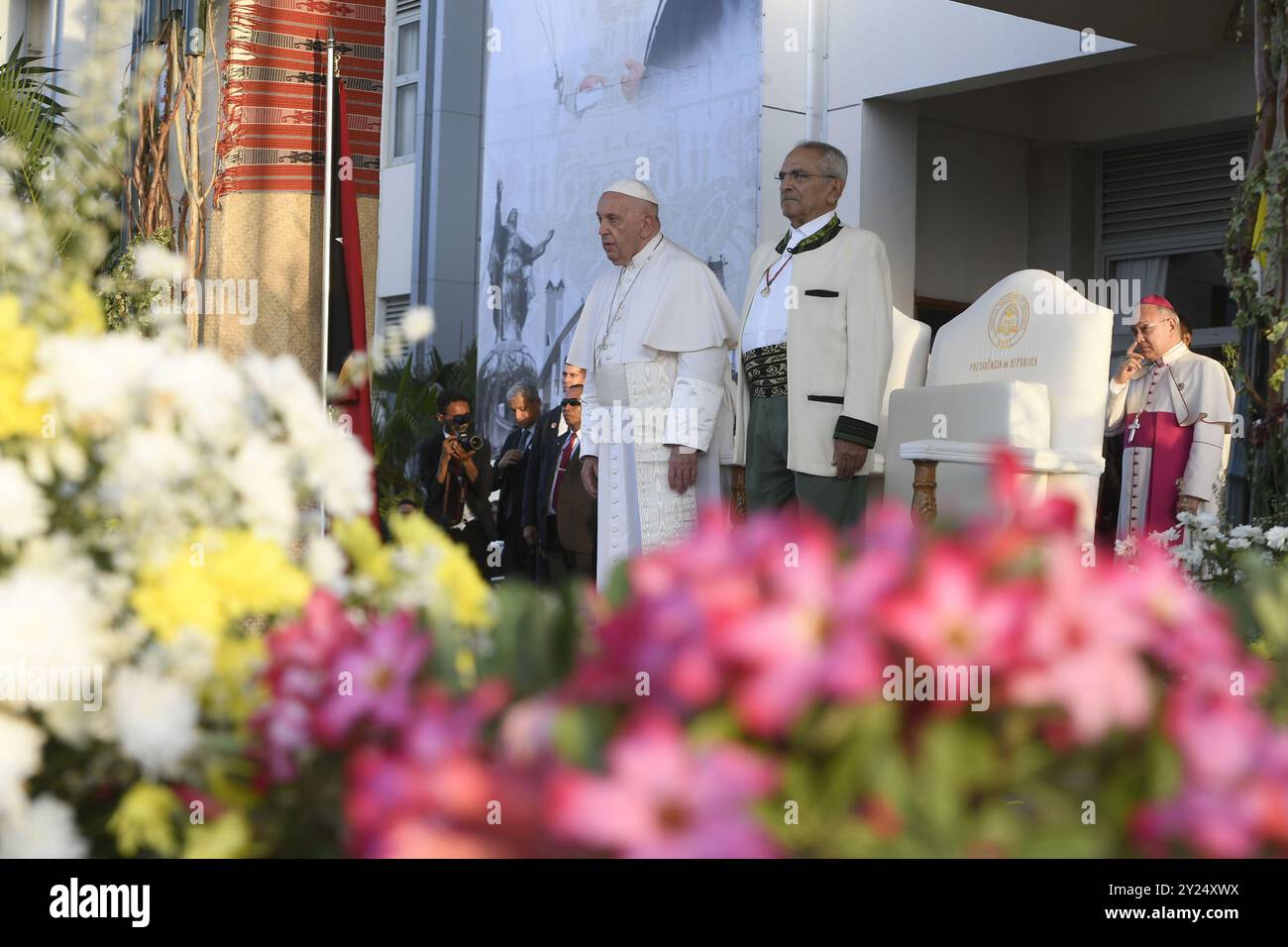 **NO LIBRI** East Timor, Dili, 2024/9/9 .Pope Francis during a ...