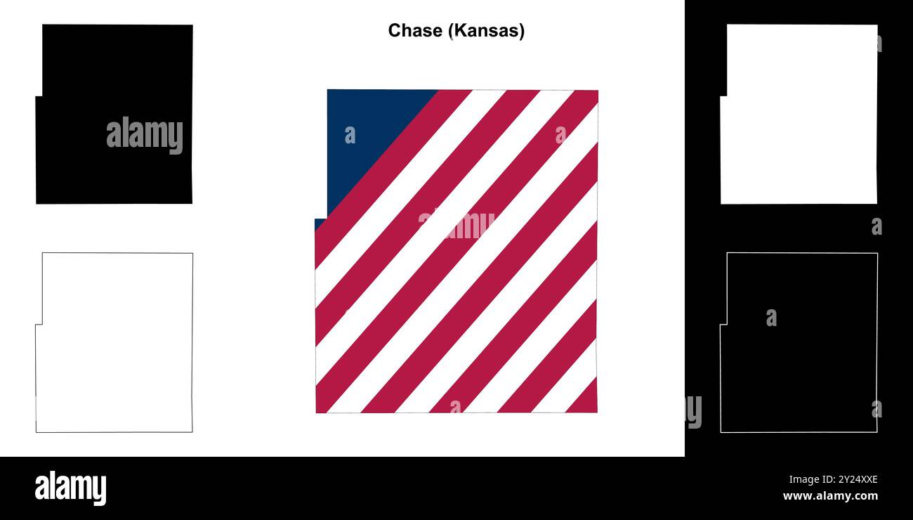 Chase County (Kansas) outline map set Stock Vector Image & Art - Alamy