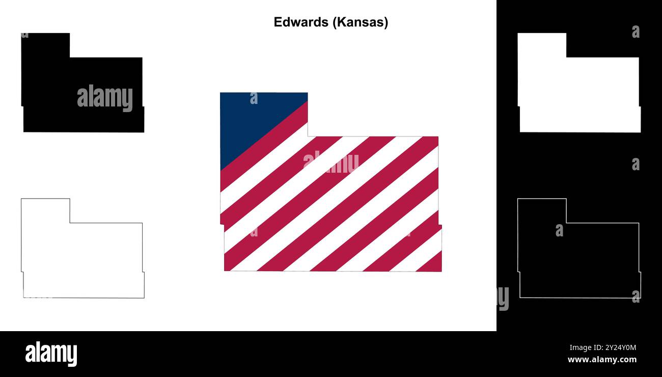 Edwards County (Kansas) outline map set Stock Vector Image & Art - Alamy