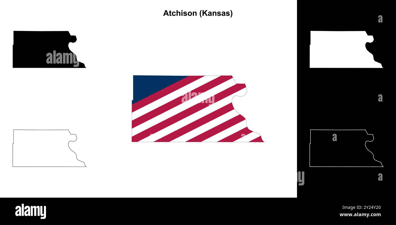Blank atchison map hi-res stock photography and images - Alamy