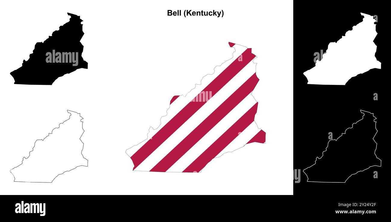 Bell outline map hi-res stock photography and images - Alamy