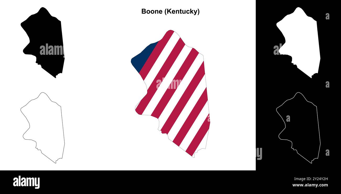 Blank boone map hi-res stock photography and images - Alamy